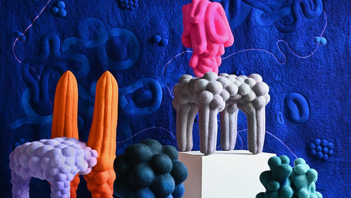 This New York artist’s sculpted wool designs bring the outside in