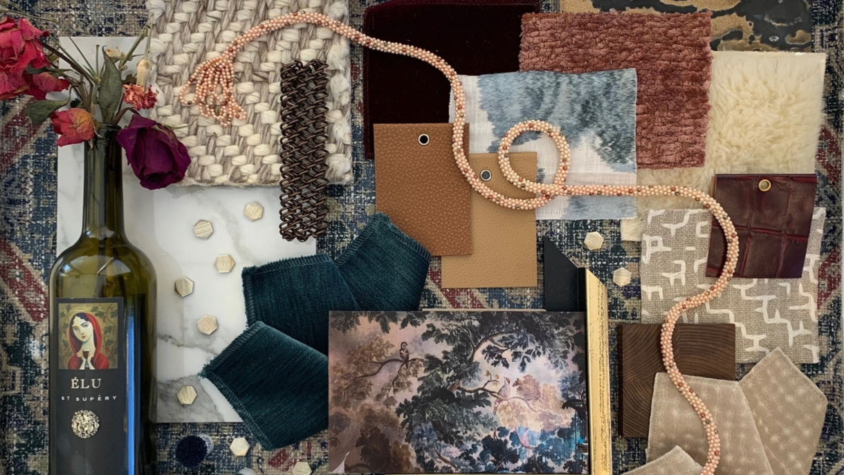 Lisa Haude’s wine-country-inspired selection of deep burgundy velvet ...