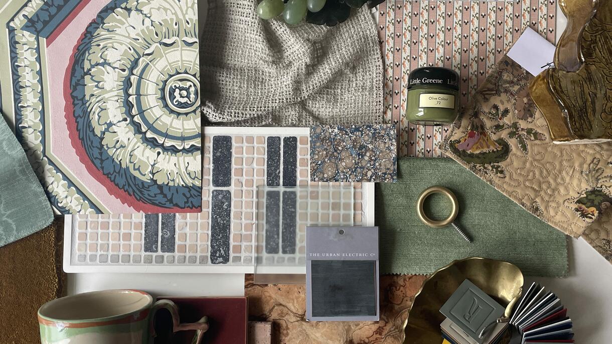 Heather Peterson’s retro-modern medley of pink mosaic tile, pastel ...