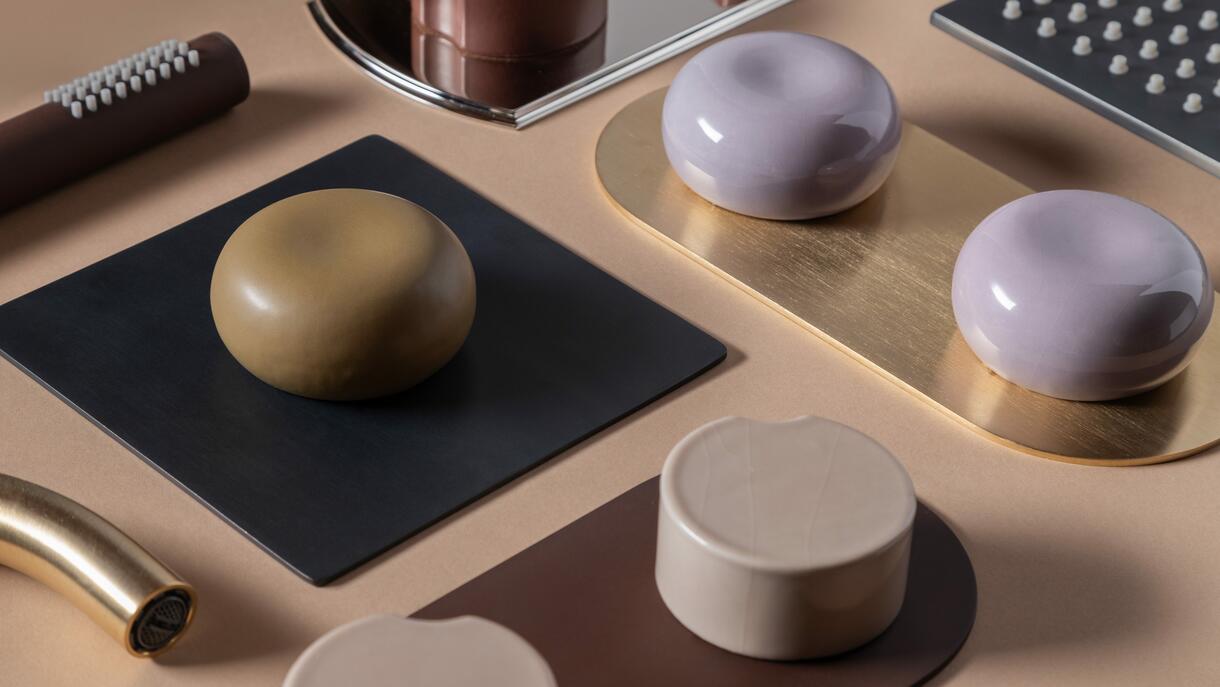 Fireclay Tile debuts in the bath category with colorful ceramic handles