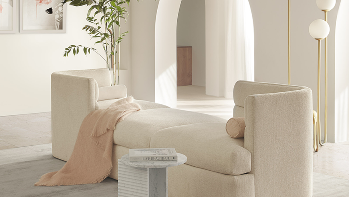 What’s the answer to open concept living? Furniture that’s fit to float